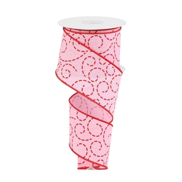 Pink and Red Swirl Ribbon - My Christmas