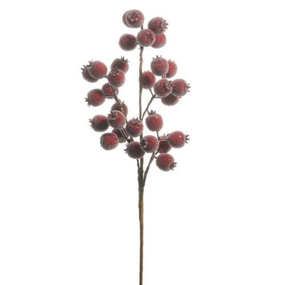 Iced Burgundy Berry Pod Spray – My Christmas