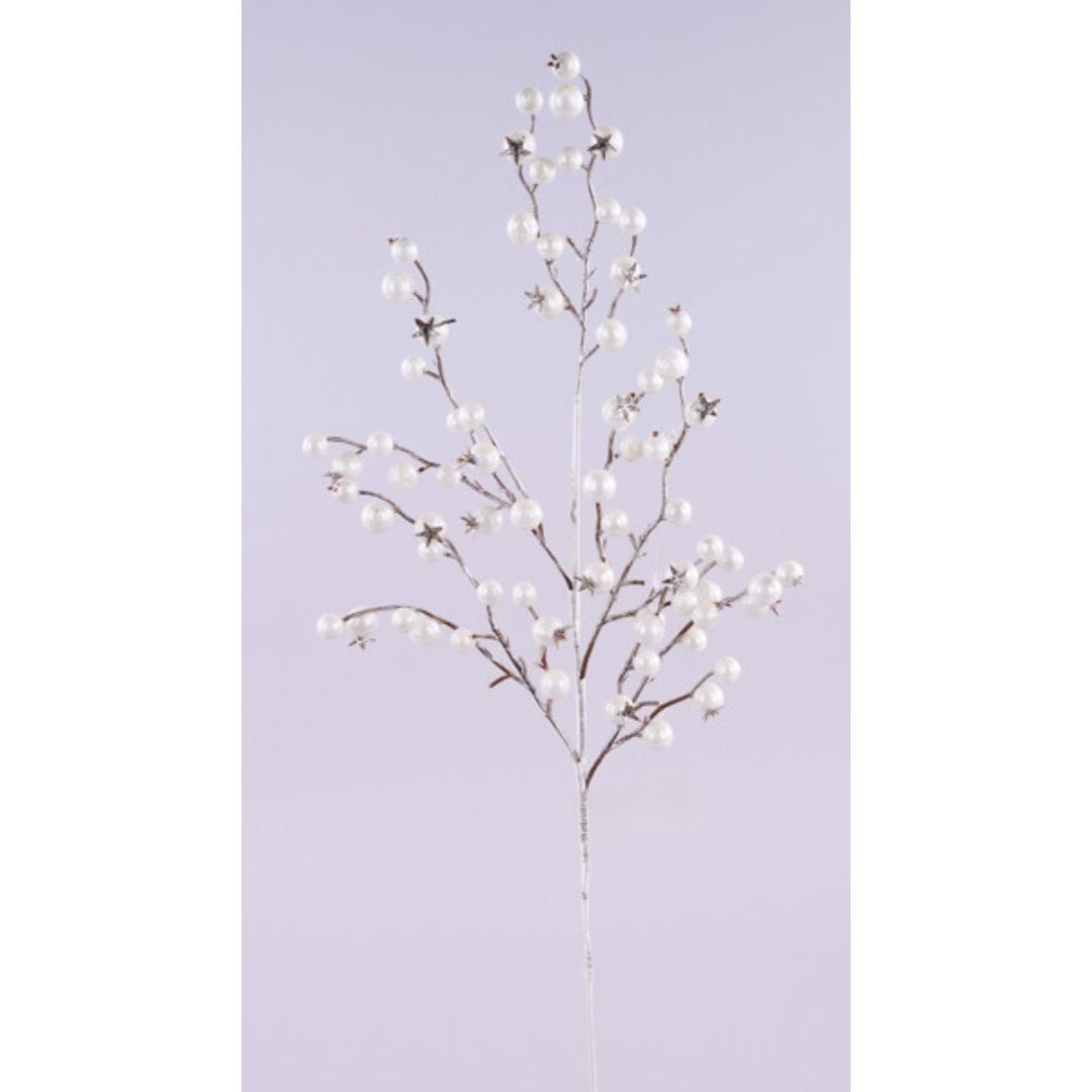 White Pearl Berry Spray – My Christmas