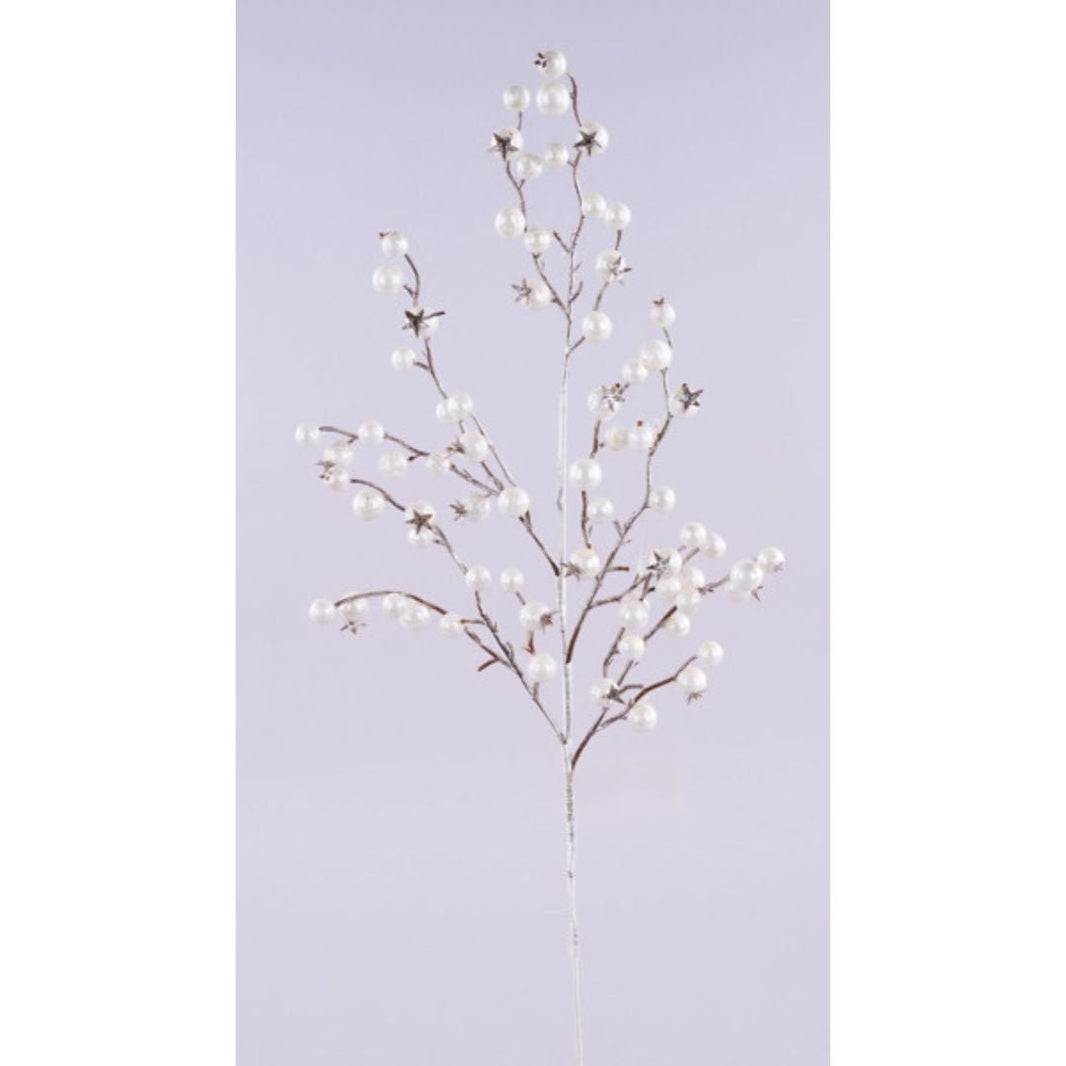 White Pearl Berry Spray – My Christmas